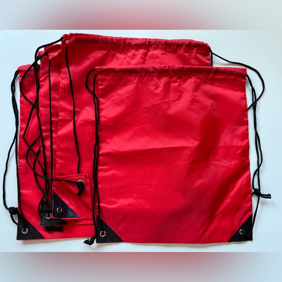 Bags | Red Drawstring Backpack 5 Pieces Party Gym Sport Trip Adult ...